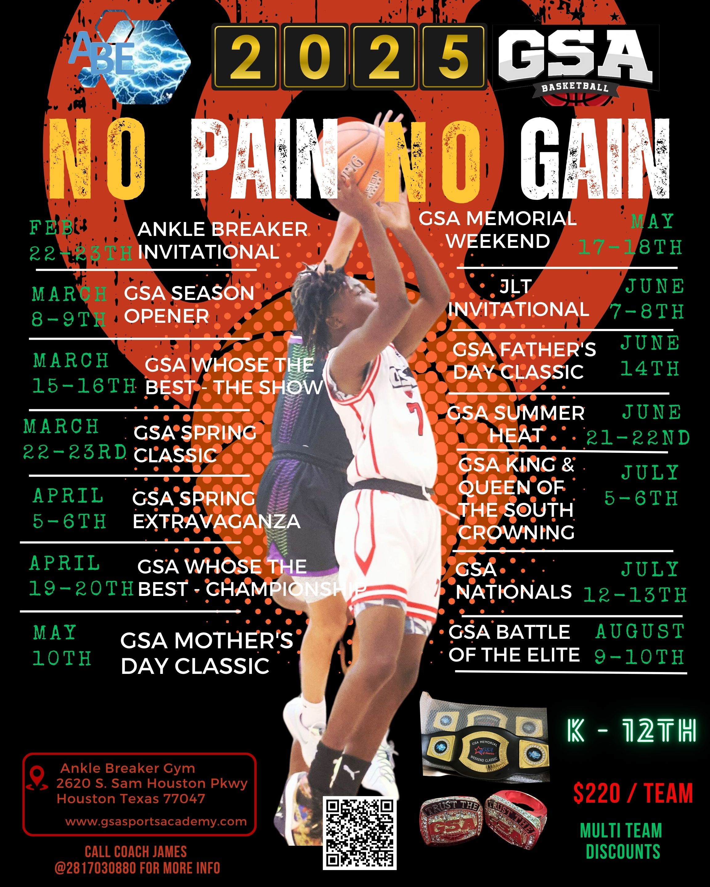 Gifted Scholar Athletes of America - Tournaments